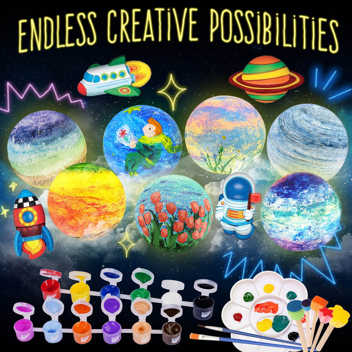 Paint Your Own Moon Lamp Kit – onetofour1234